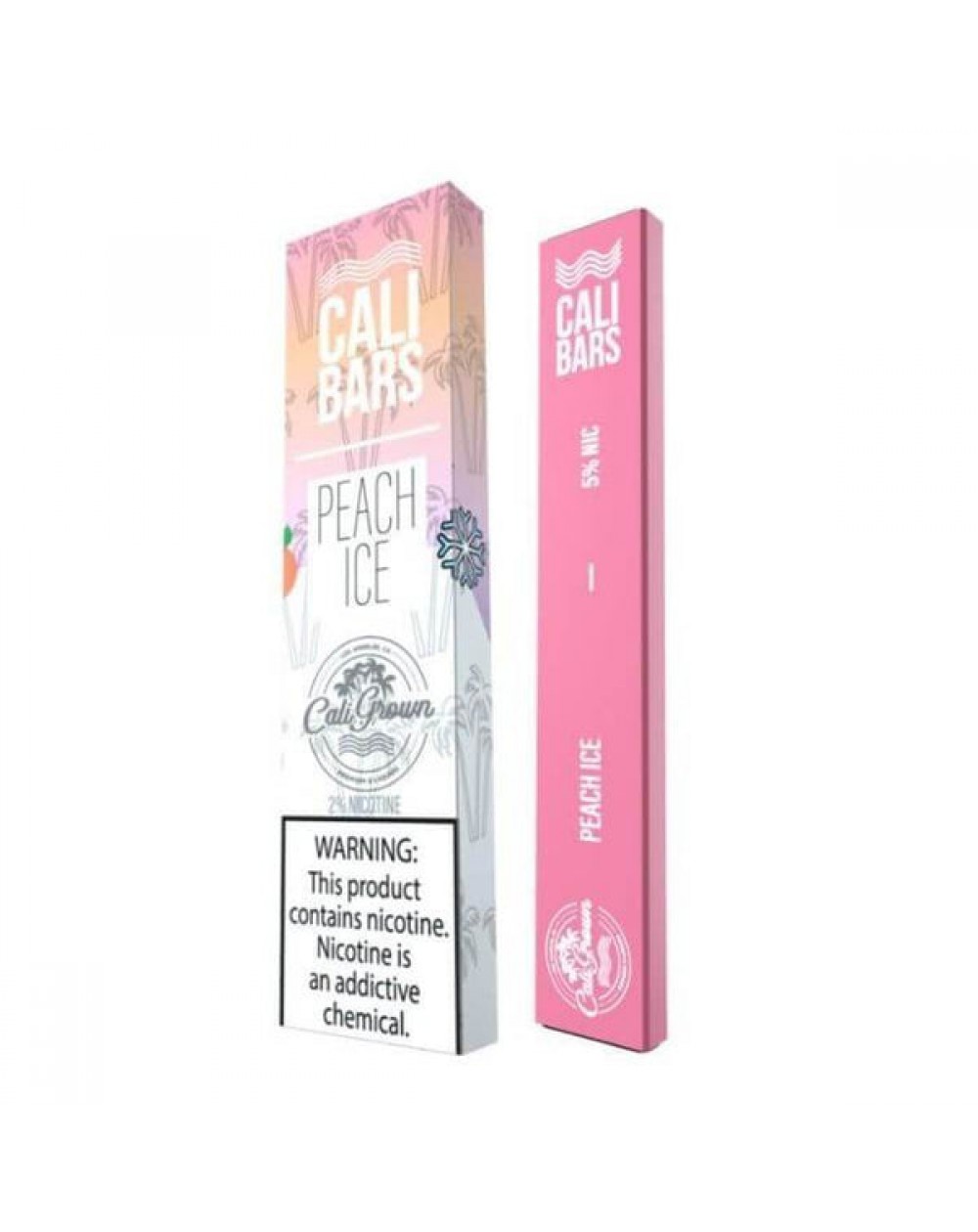 Cali Bars x Cali Grown Peach Ice Disposable Device | VapingeLiquid.com
