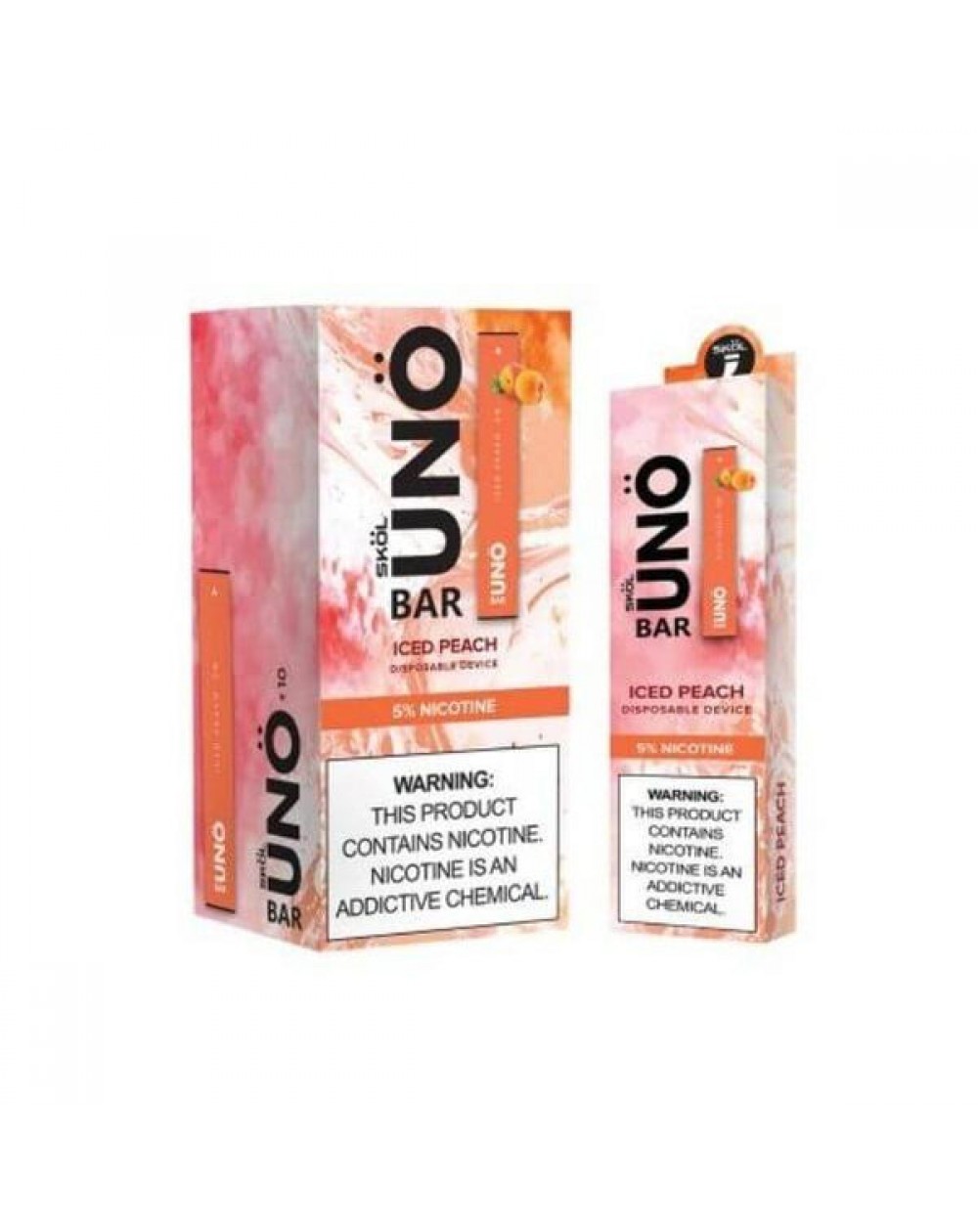 Uno Bar Iced Peach Disposable Device | VapingeLiquid.com