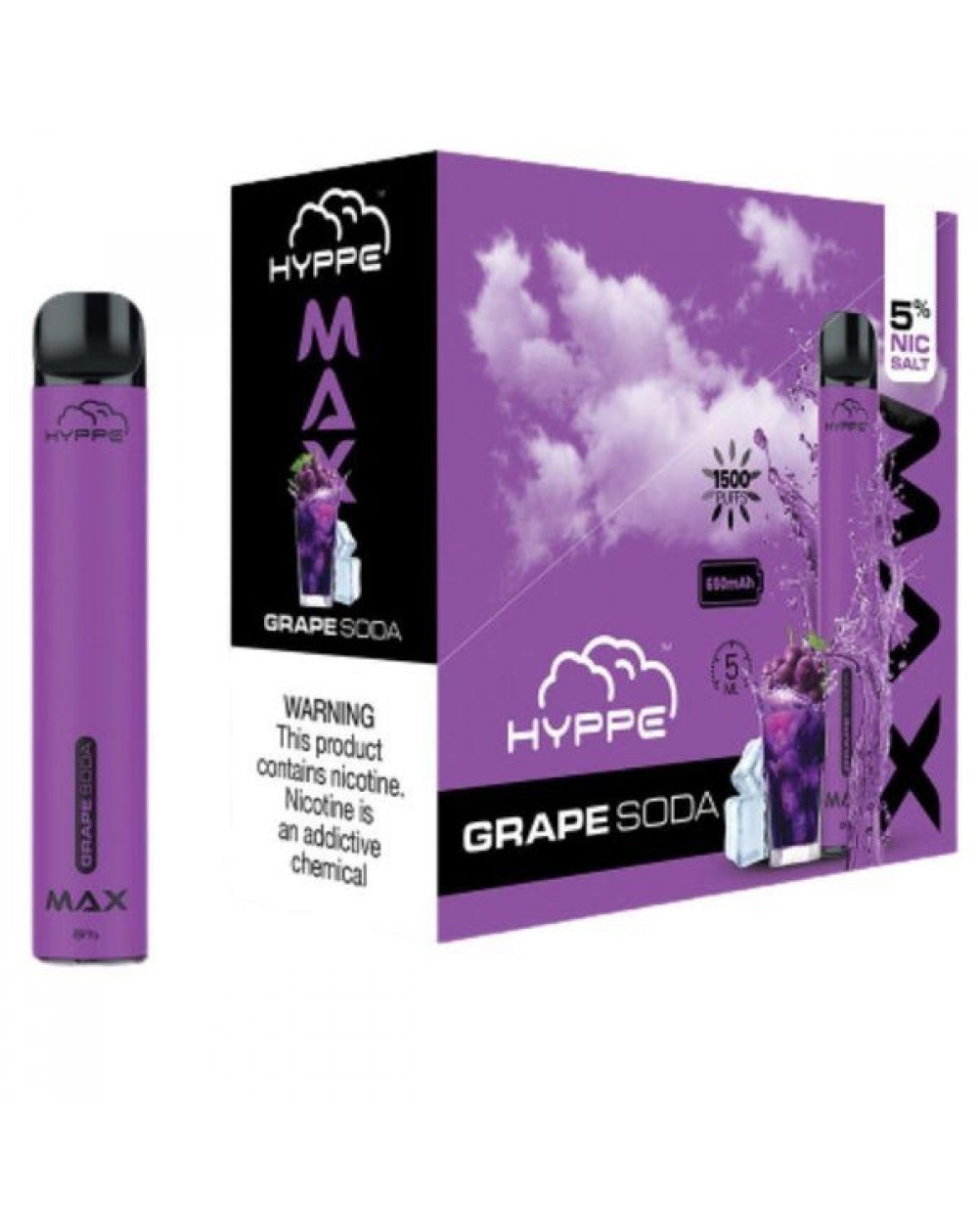 Hyppe Max Grape Soda Disposable Device | VapingeLiquid.com