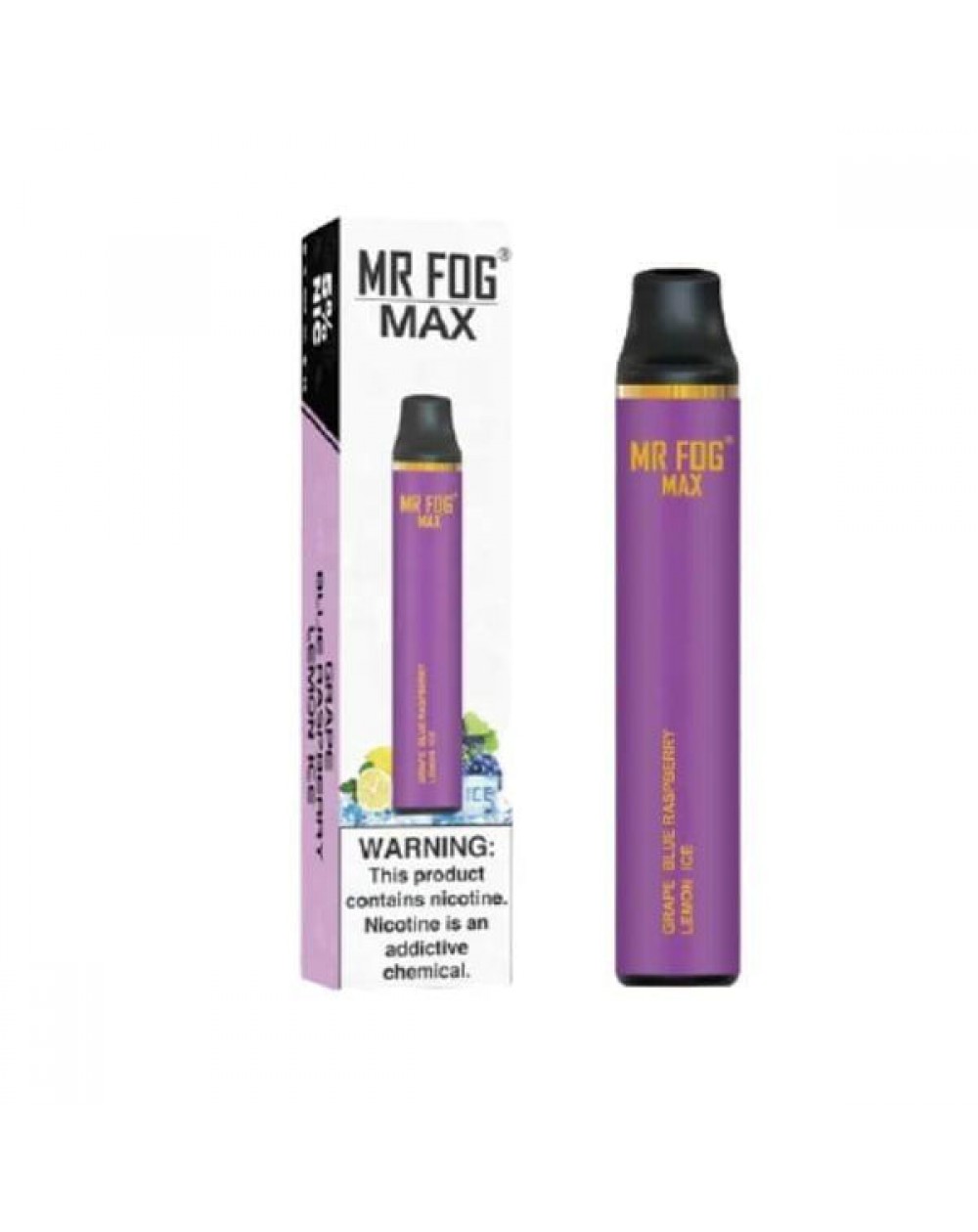 Grape Blue Raspberry Lemon Ice Disposable Device by Mr Fog Max ...