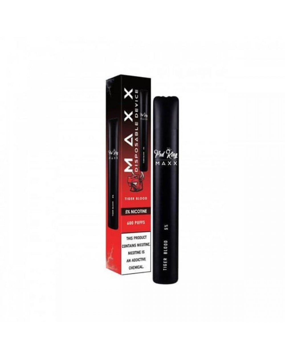 Pod King Maxx Tigers Blood Disposable Device | VapingeLiquid.com