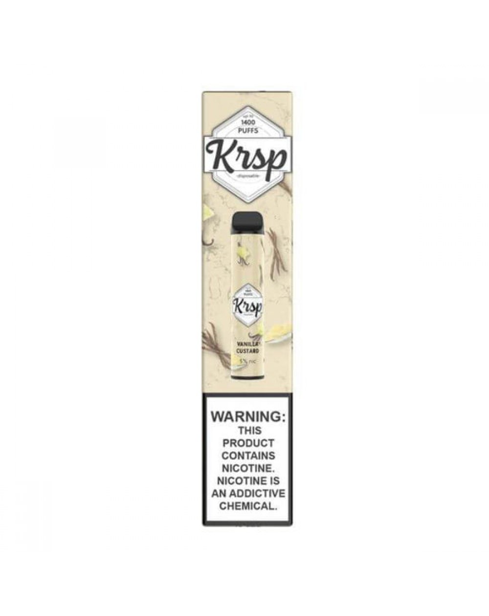 Vanilla Custard Disposable Device by KRSP 1400 Puffs | VapingeLiquid.com