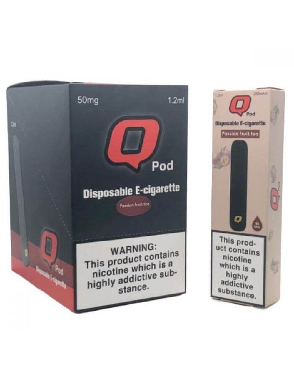 Q Pods Passion Fruit Tea Disposable Device | VapingeLiquid.com