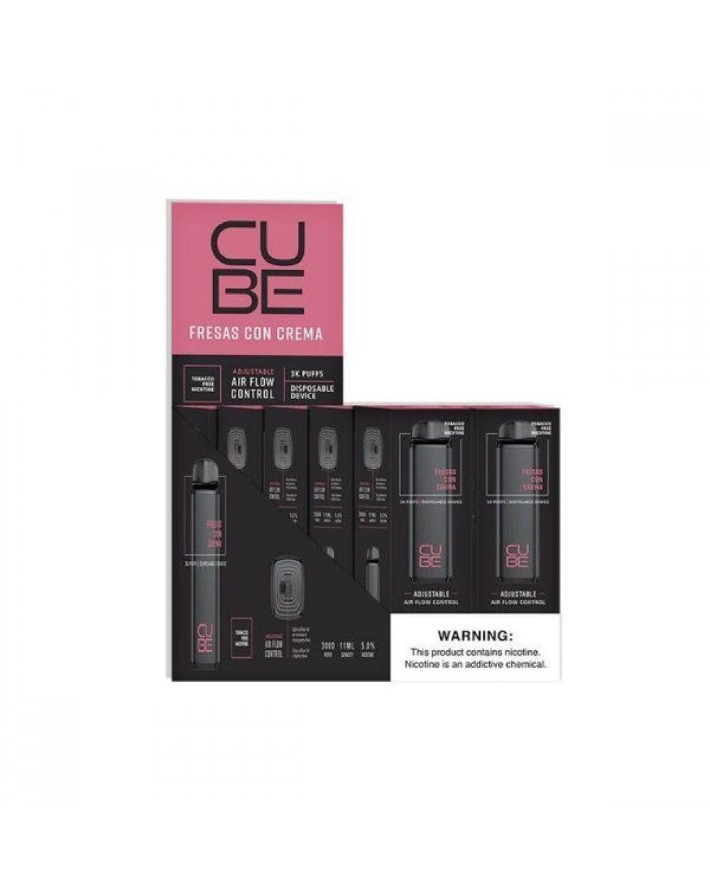 VaporTech Cube Tobacco Free Nicotine Disposable Vape Pen ...