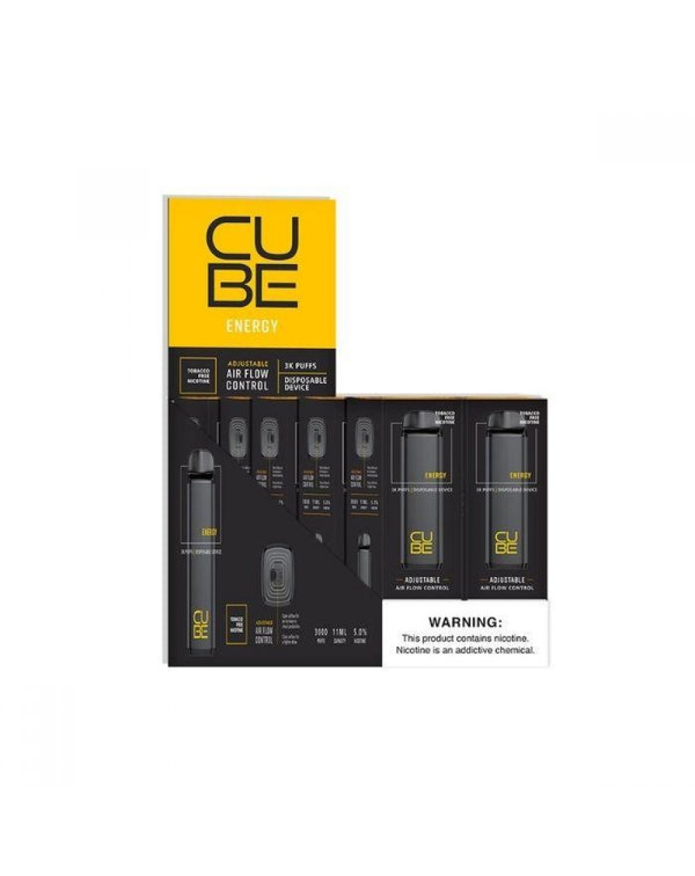 VaporTech Cube Tobacco Free Nicotine Disposable Vape Pen ...