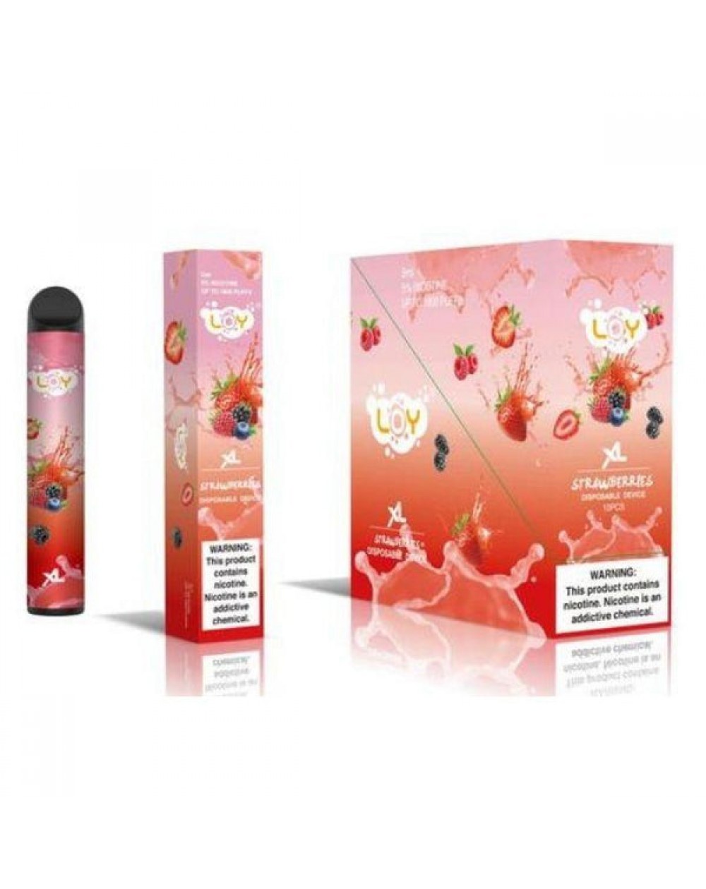 LOY XL Strawberries Disposable Vape Pen | VapingeLiquid.com