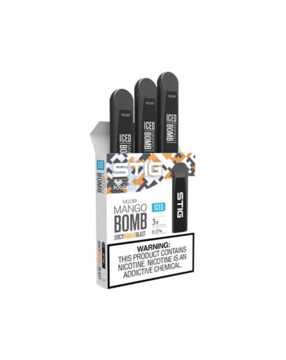 VGOD STIG Iced Mango Bomb Disposable Pod Device | VapingeLiquid.com