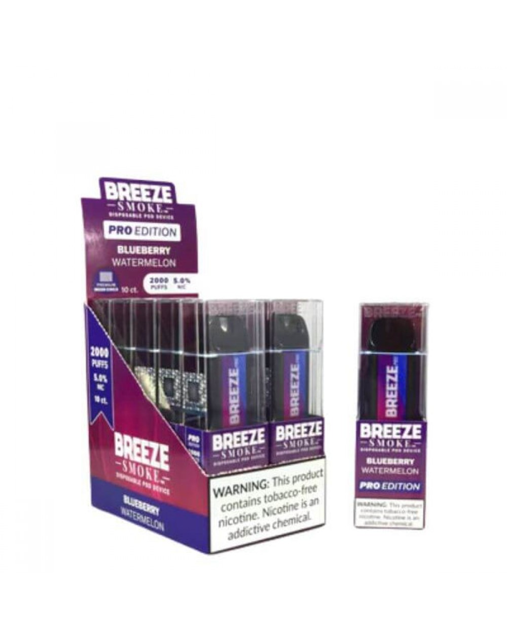 Breeze Pro Tobacco Free Nicotine Disposable Vape - 10 Pack ...