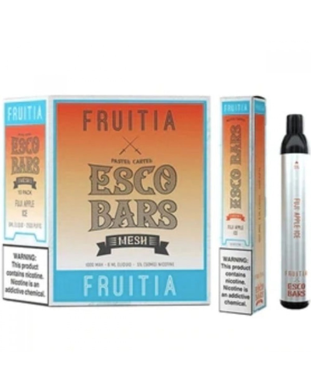 Esco Bars Fruitia Tobacco Free Nicotine Disposable Vape Pen ...