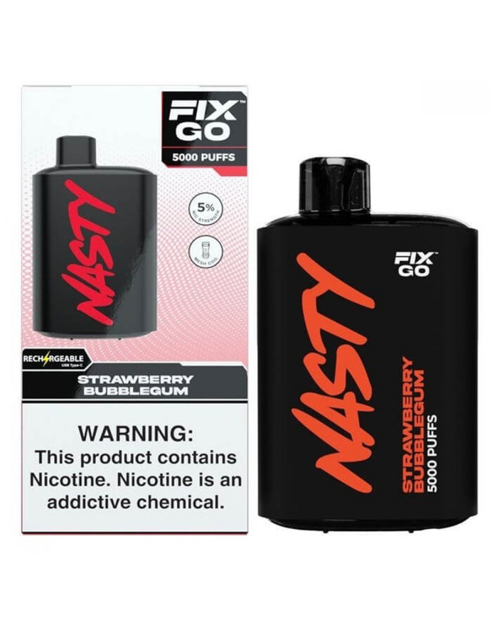Nasty Fix Go 5000 Puffs Synthetic Nicotine Disposable Vape Pen ...