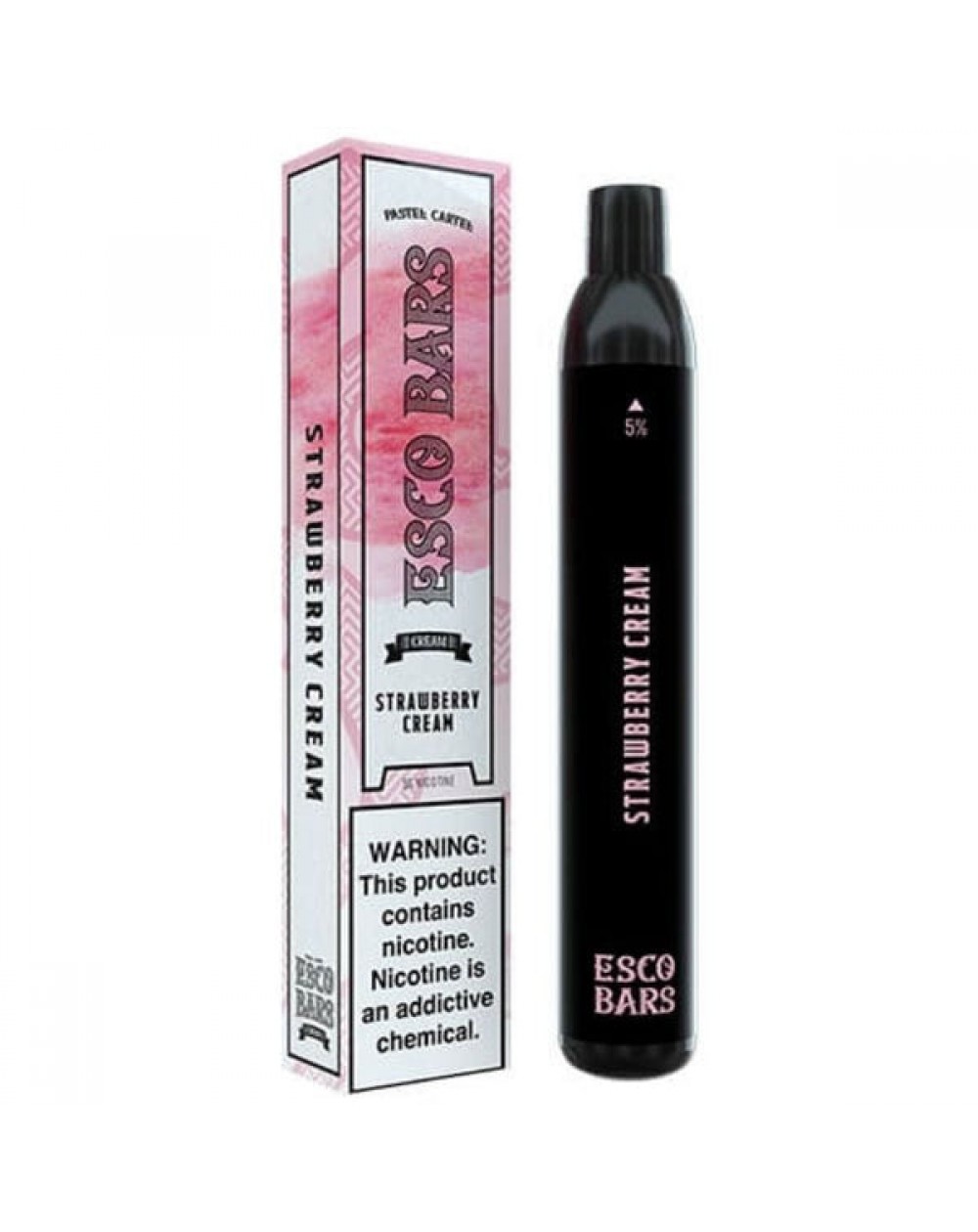 Strawberry Cream Disposable Vape Pen by Esco Bars Mesh | VapingeLiquid.com
