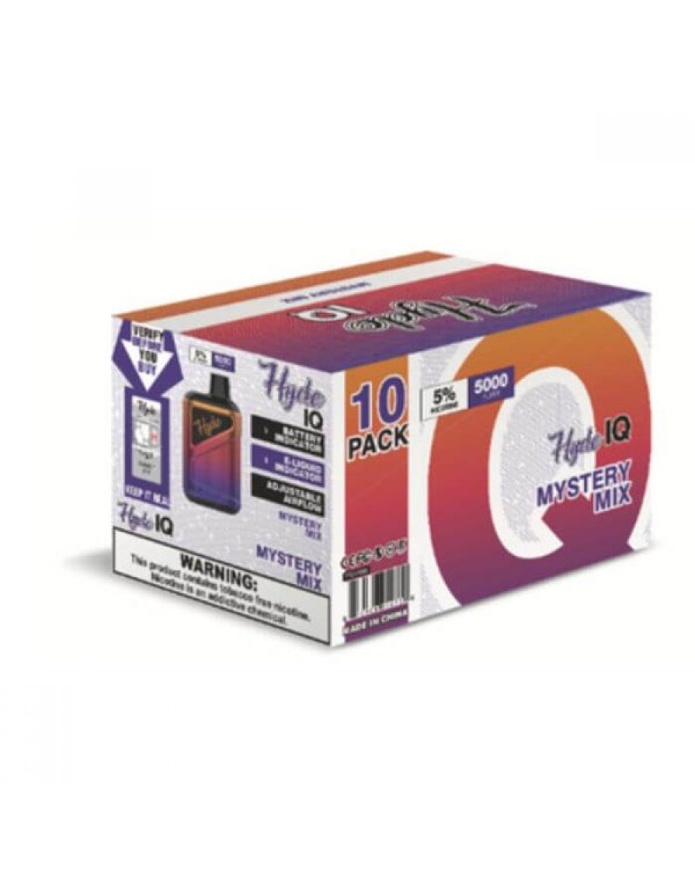 Hyde IQ Recharge Tobacco Free Nicotine Disposable Vape | VapingeLiquid.com