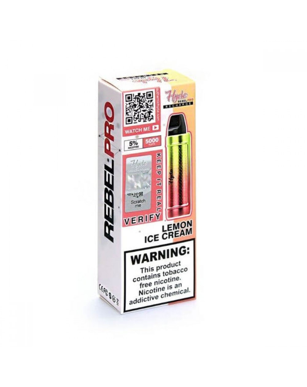 Hyde Rebel PRO Tobacco Free Nicotine Disposable Vape Pen ...